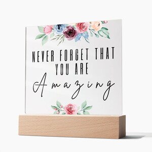 You Are Amazing Acrylic Plaque Décor Sign LED Gift, Thank You ...