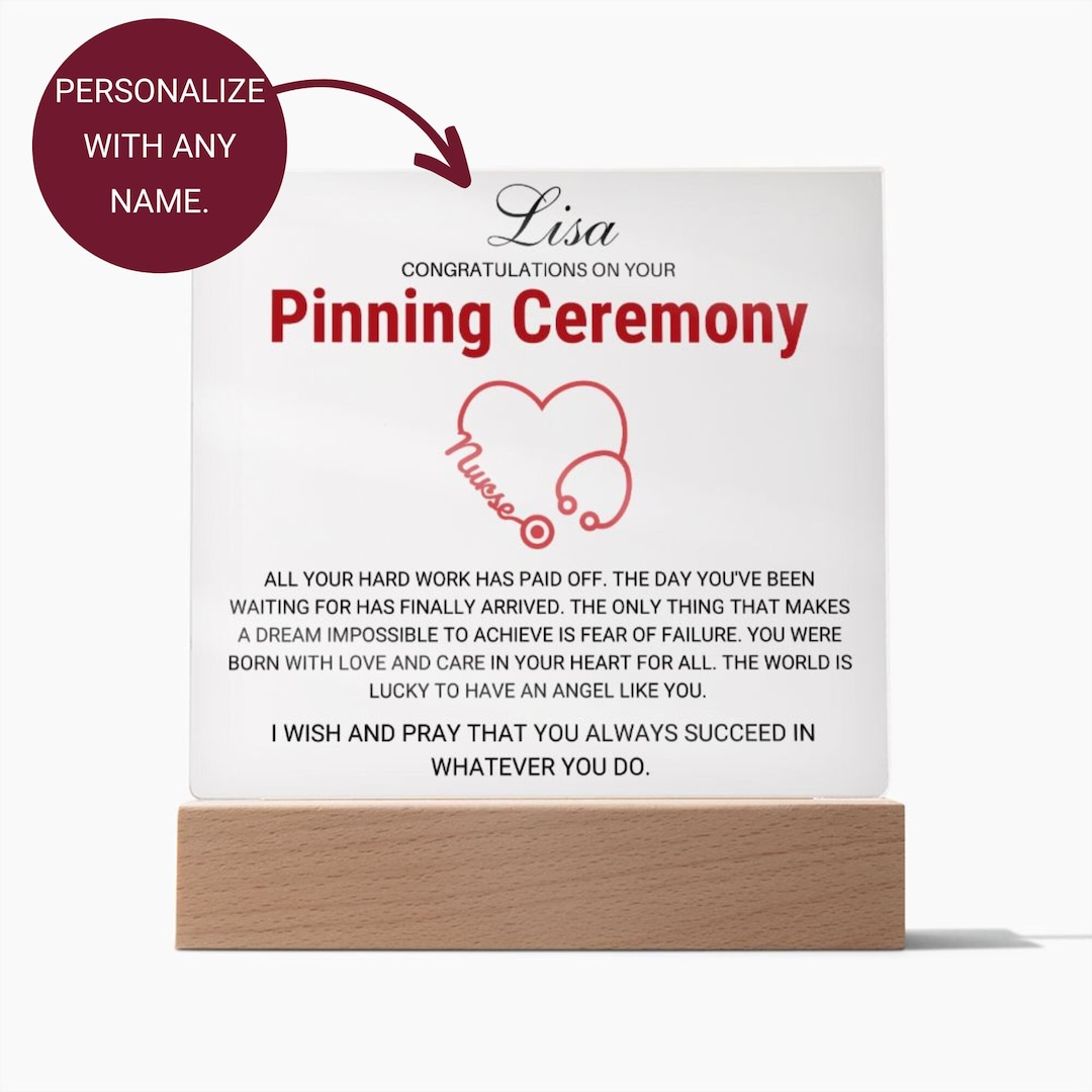 Pinning Ceremony Graduation Plaque Gift, RN, LPN Gift, Nurse Gift ...
