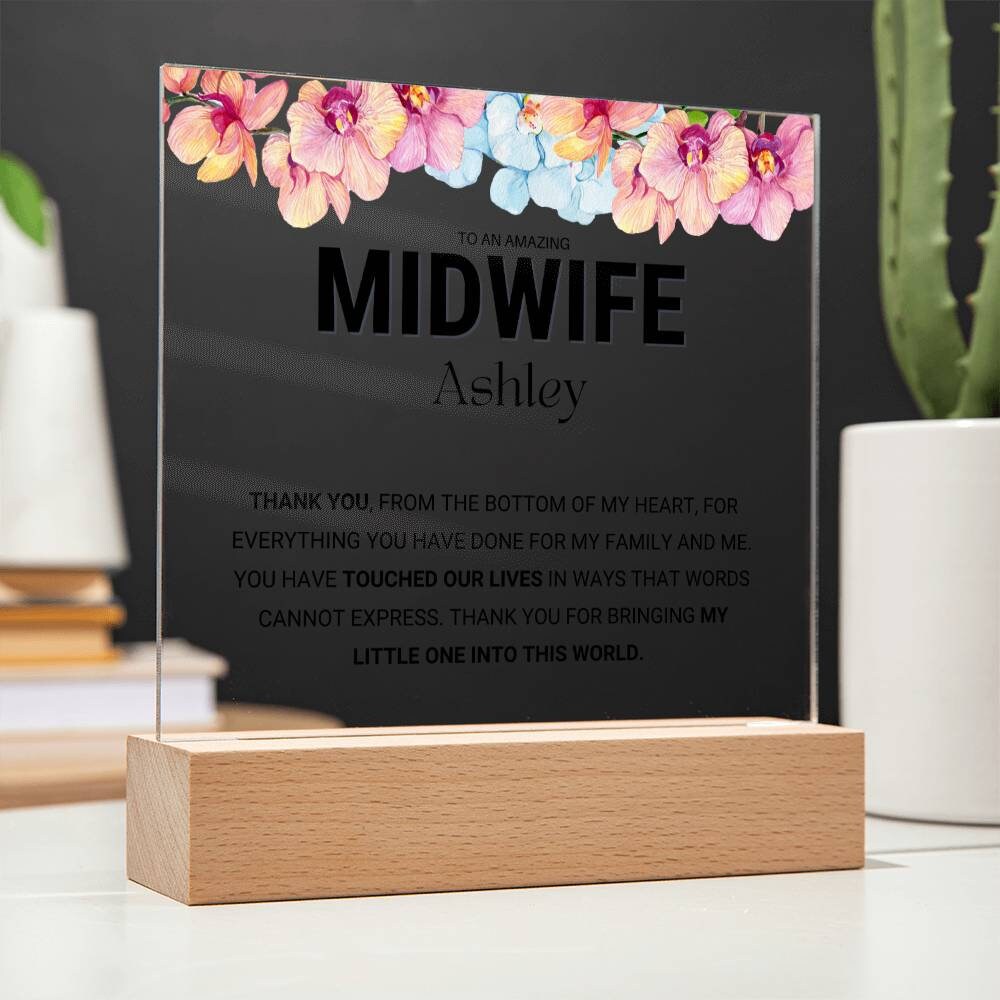 Midwife Gift Appreciation Acrylic Plaque A Truly Amazing - Etsy