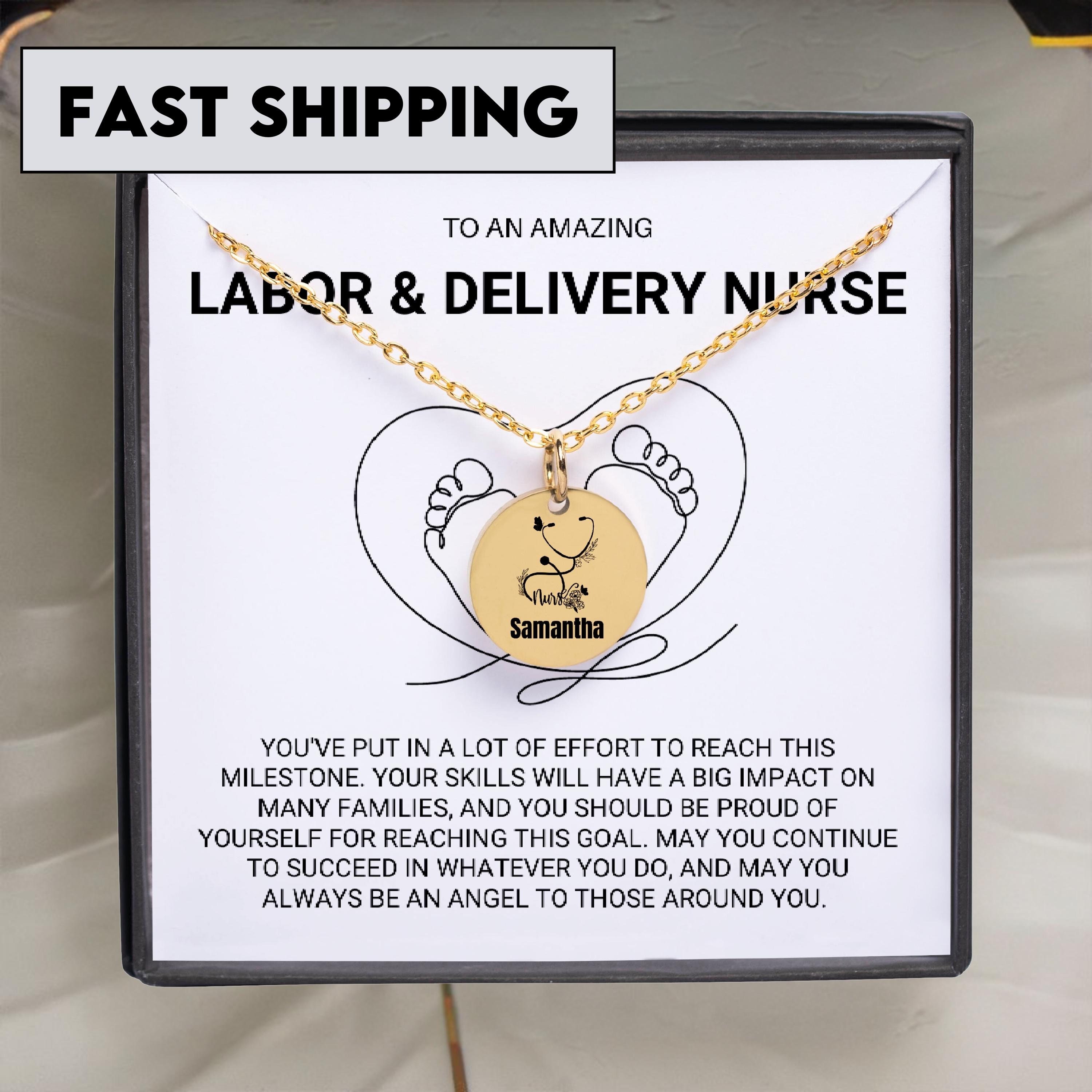 Personalized Gift for Labor and Delivery Nurse, Midwife Necklace Gift ...