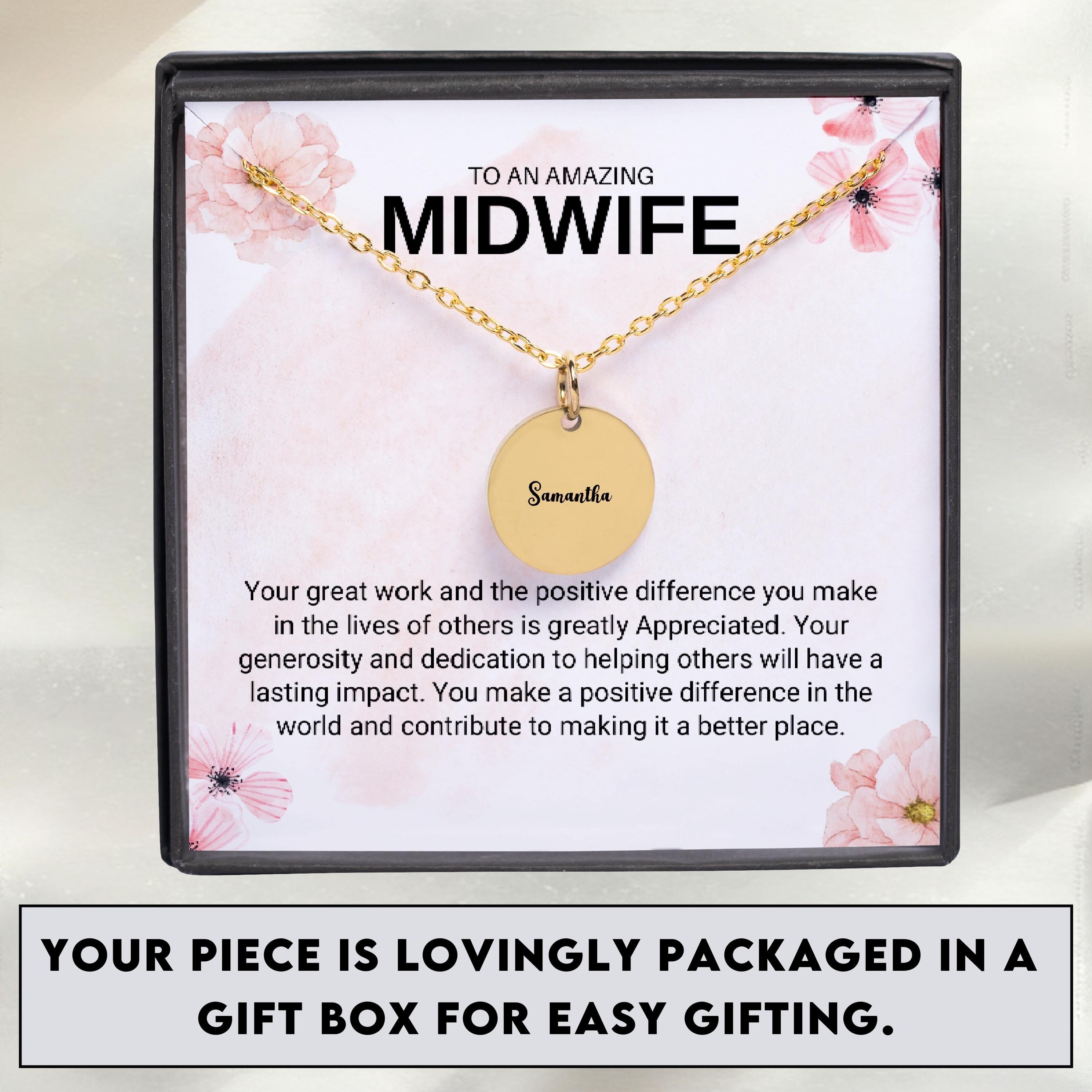 Personalized Midwife Gift Appreciation, Necklace Jewelry A Truly ...