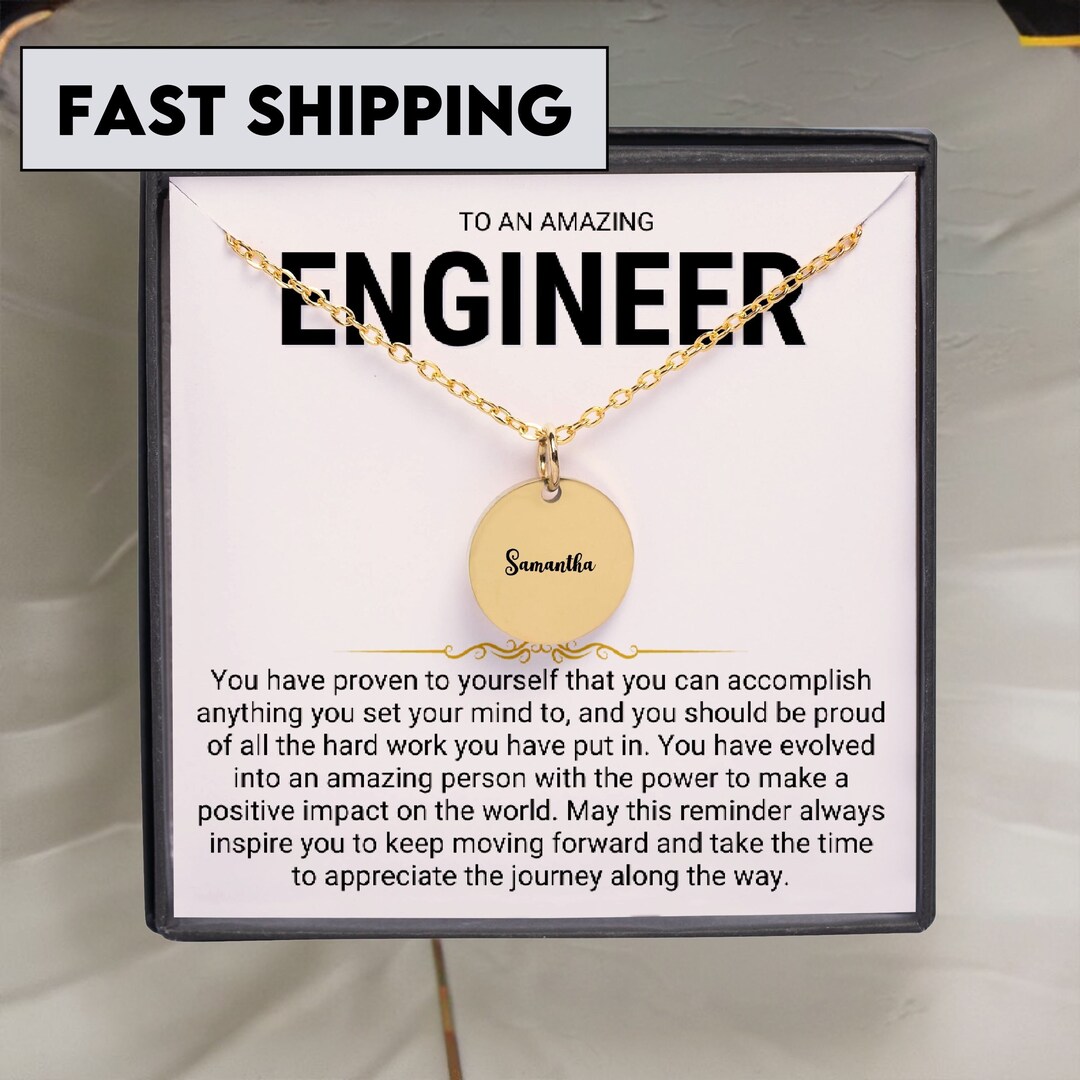 Personalized Engineer Christmas Birthday Necklace Gift, Necklace Future ...