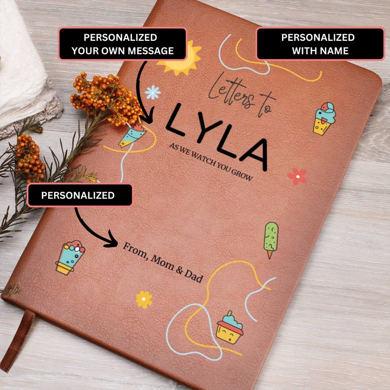 Personalized Leather Journal, Letters to My Children, Son, Daughter as ...
