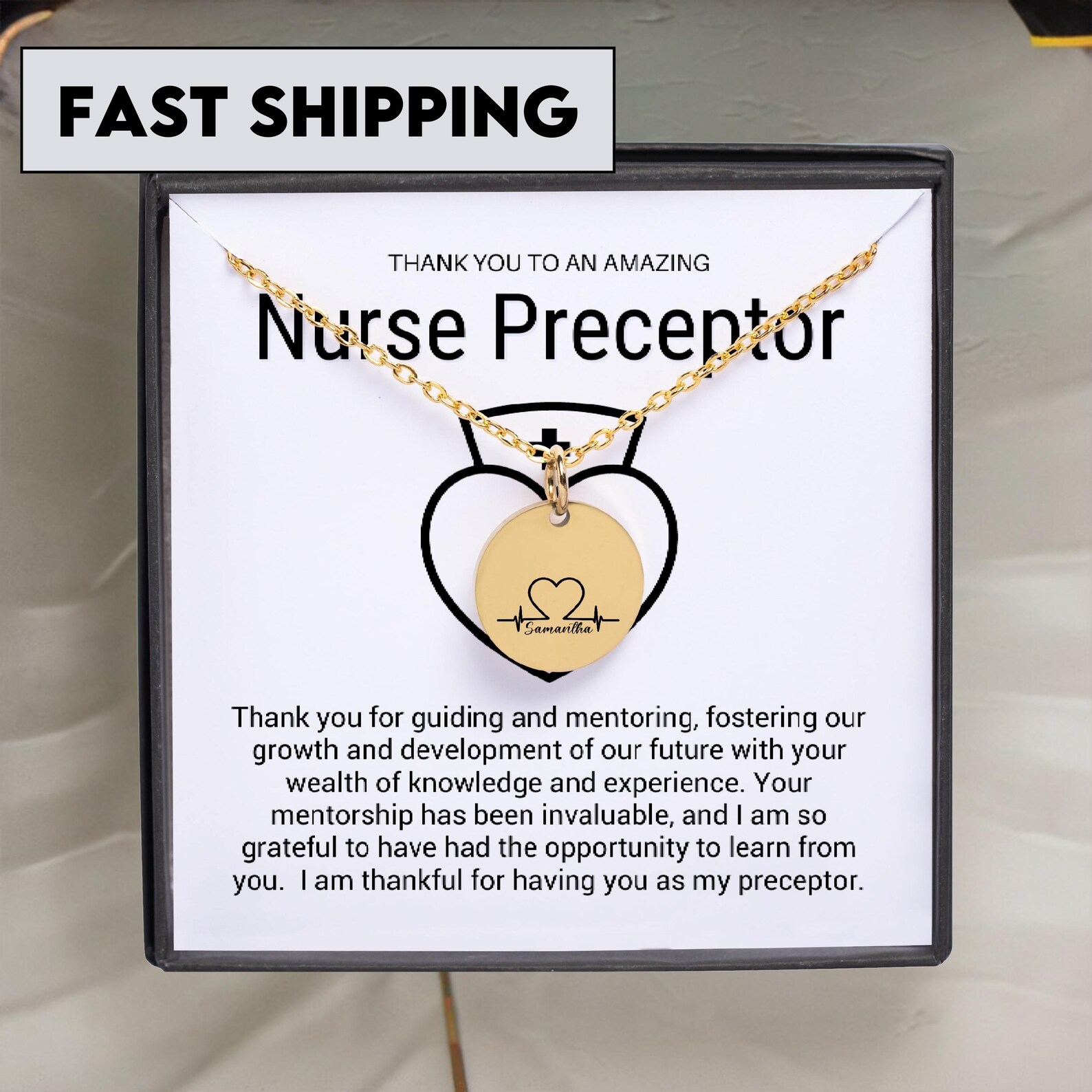 Preceptor Nursing Gift, Nurse Preceptor Gift, Nurse Preceptor Thank You, Preceptor Necklace, RN ...