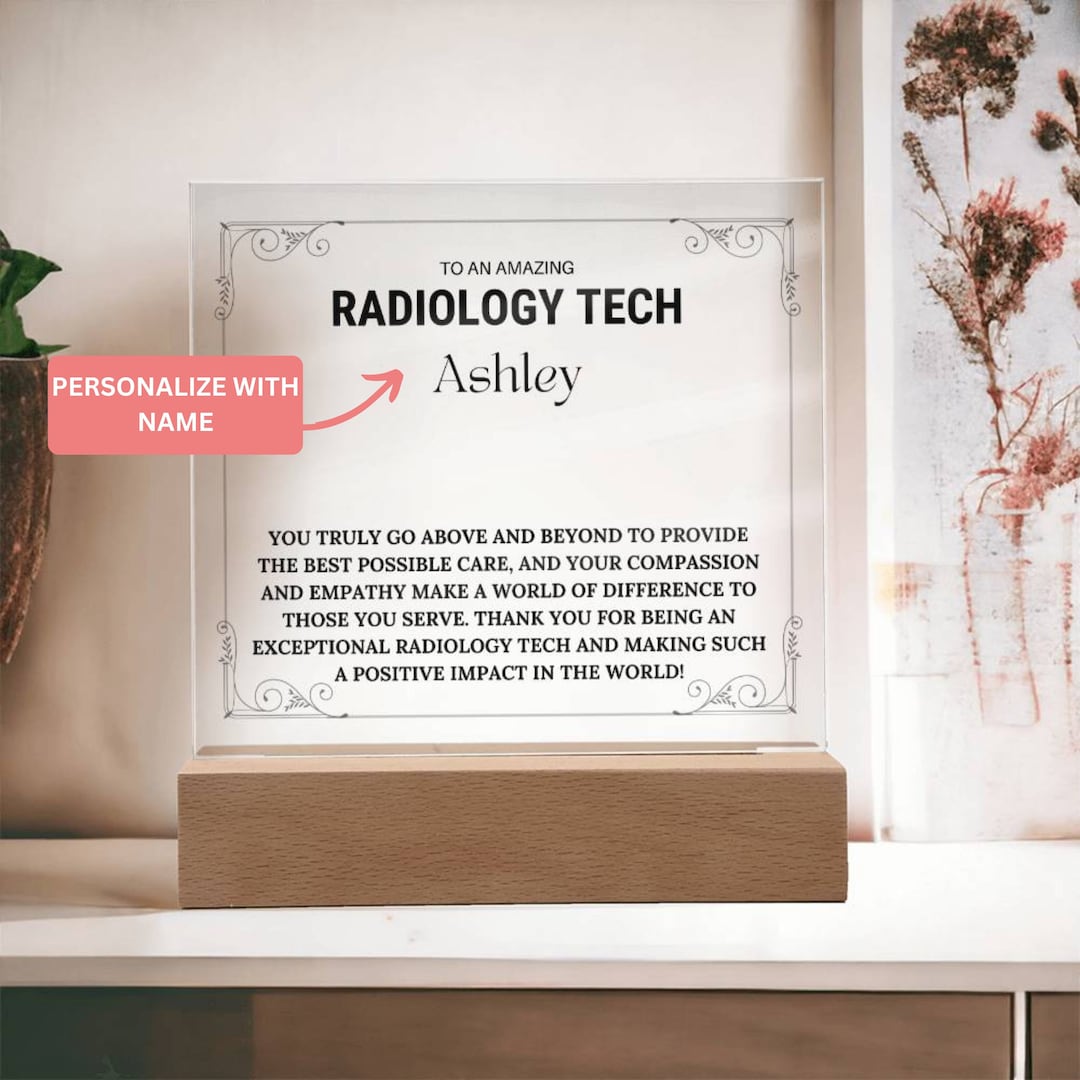 Radiologist Tech Plaque Appreciation Gift, Female Medical Grad Gift ...
