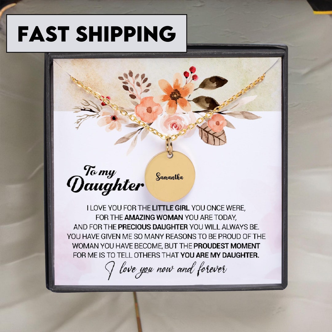 Personalized Daughter Christmas Necklace Gift, Daughter Necklace From ...