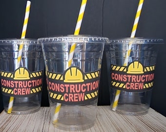 CONSTRUCTION PARTY CUPS Construction Truck Cups Construction Truck Cups ...