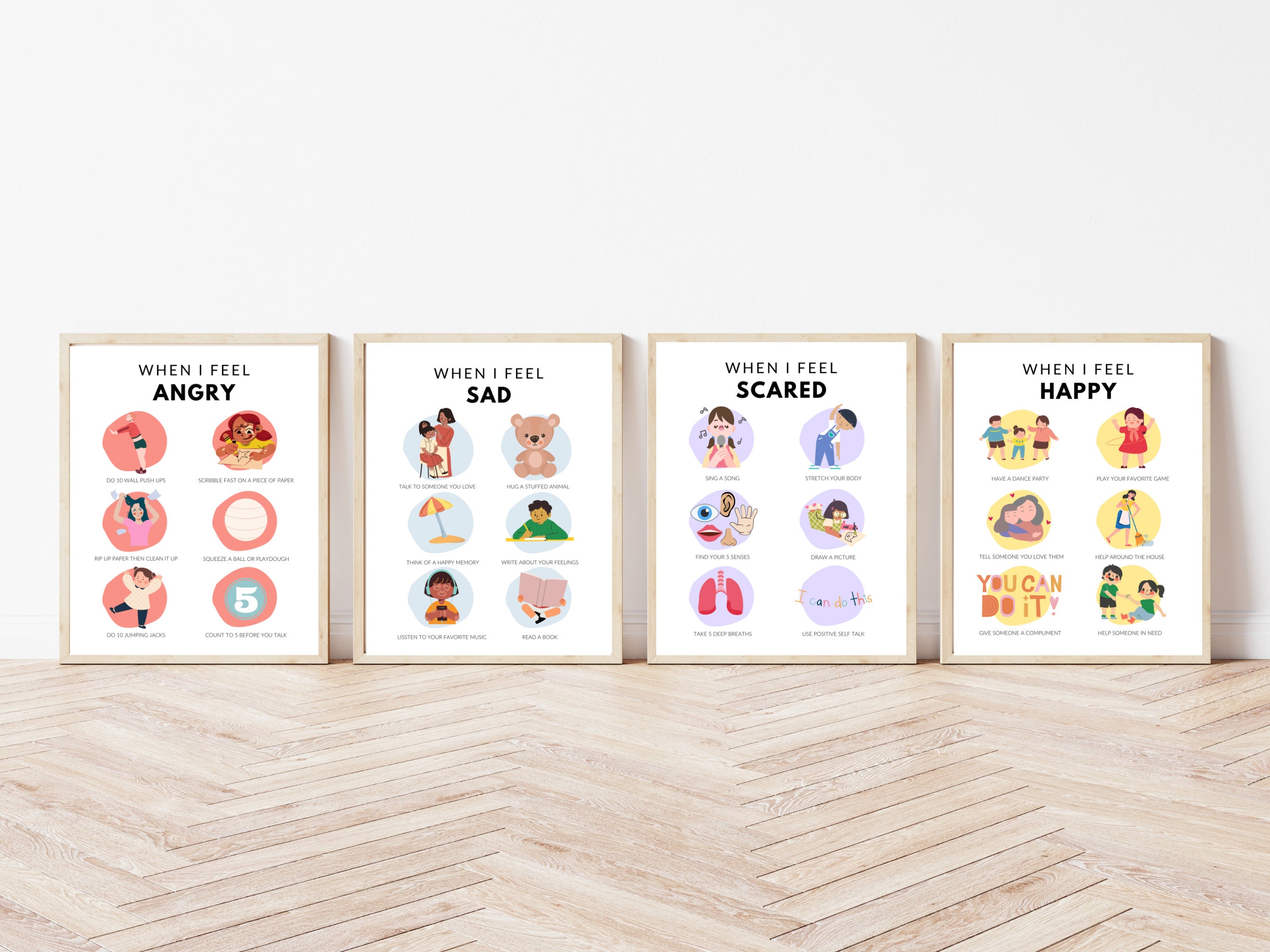 Coping Skills Poster for Kids Calming Corner Poster - Etsy