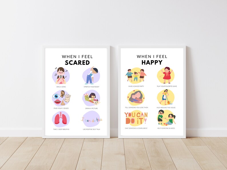 Coping Skills Poster for Kids Calming Corner Poster - Etsy