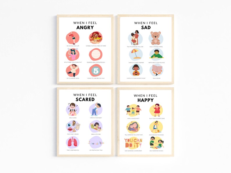 Coping Skills Poster for Kids Calming Corner Poster - Etsy