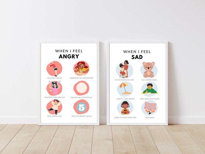 Coping Skills Poster for Kids Calming Corner Poster - Etsy