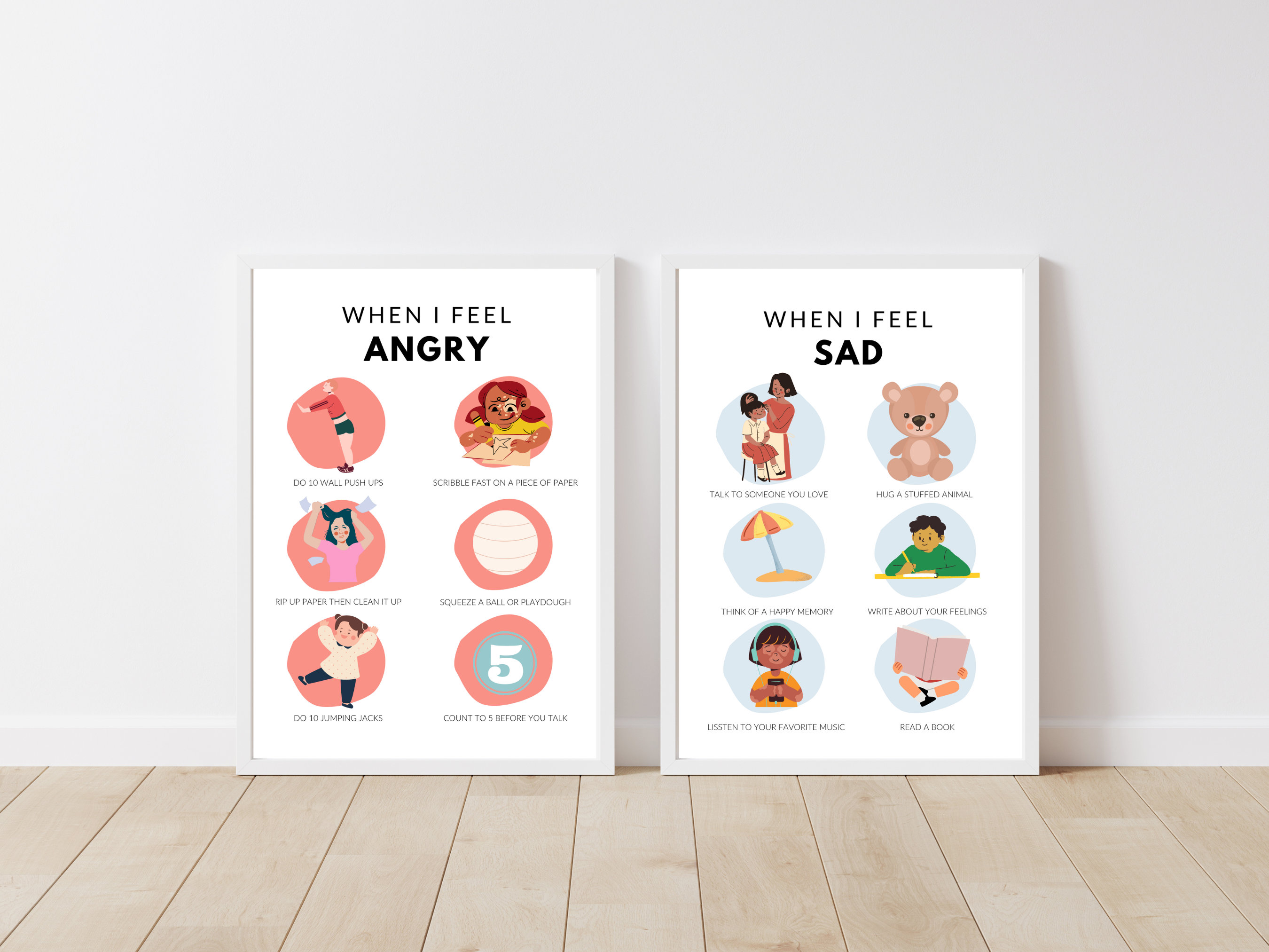 Coping Skills Poster for Kids Calming Corner Poster - Etsy