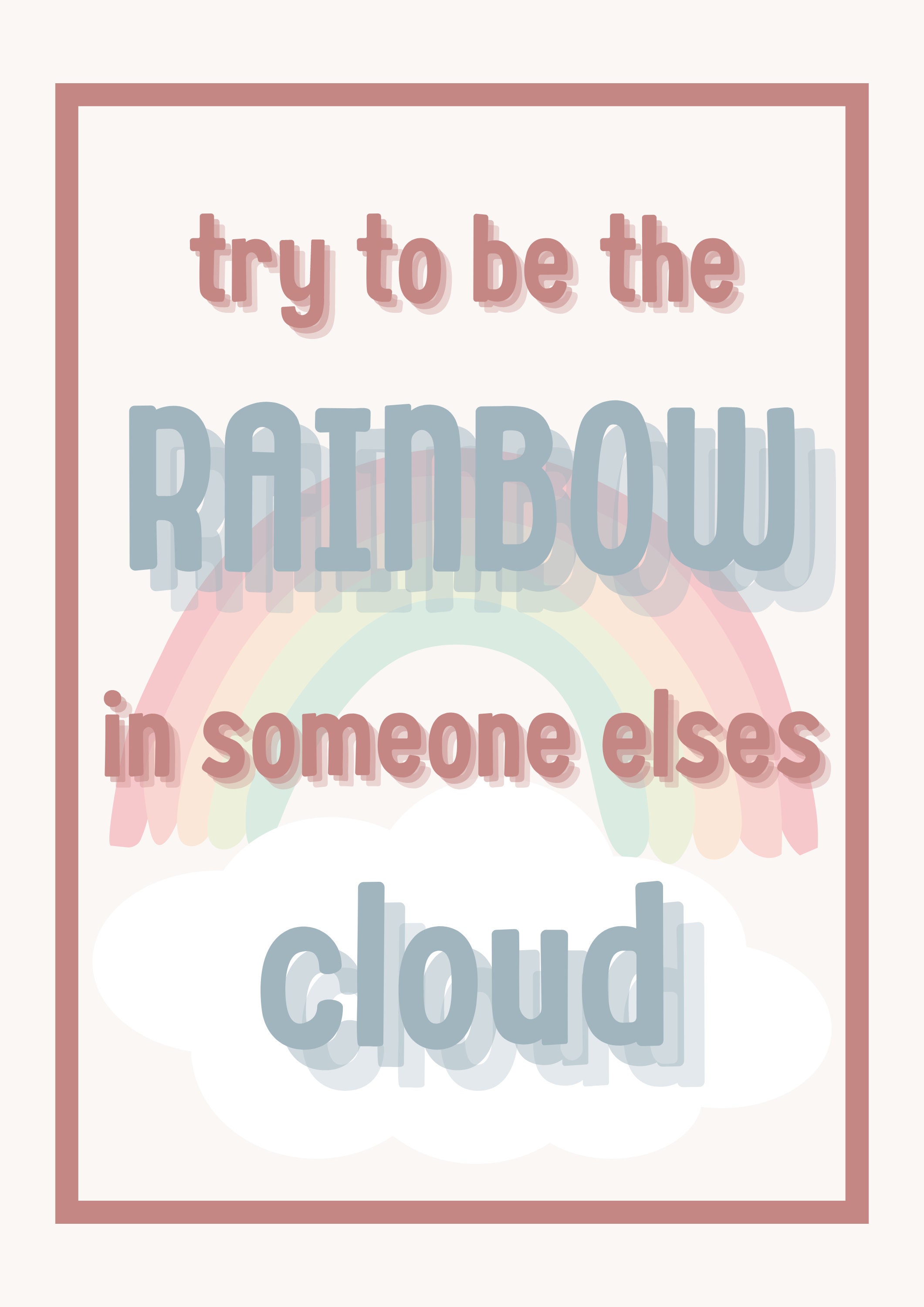 BOHO Rainbow Motivational Posters for Classroom, Office - Etsy