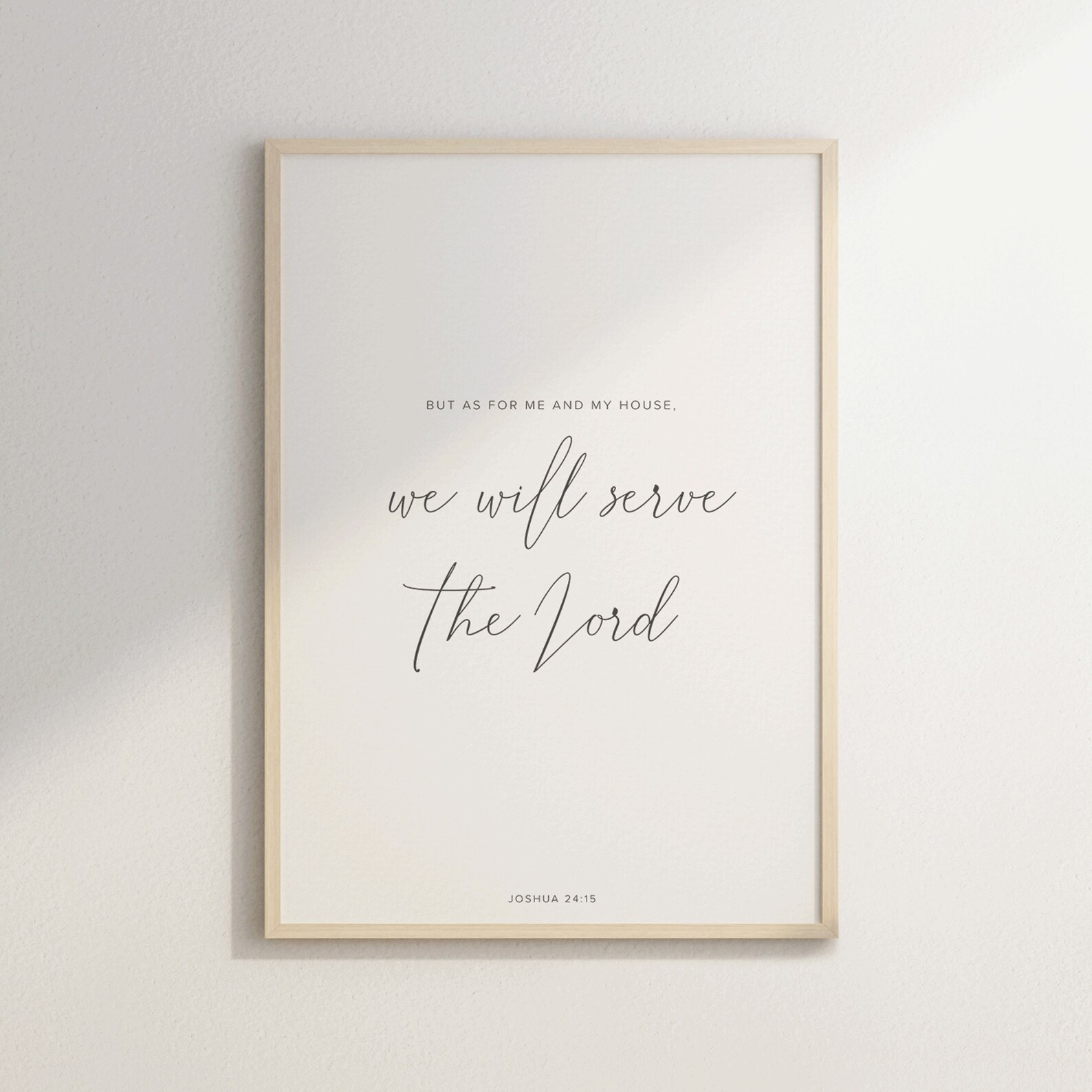 We Will Serve the Lord joshua 24:15 Bible Verse Minimalist Christian ...