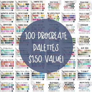 Procreate Color Palette Bundle | 100 Procreate Palettes | Whole Shop ...