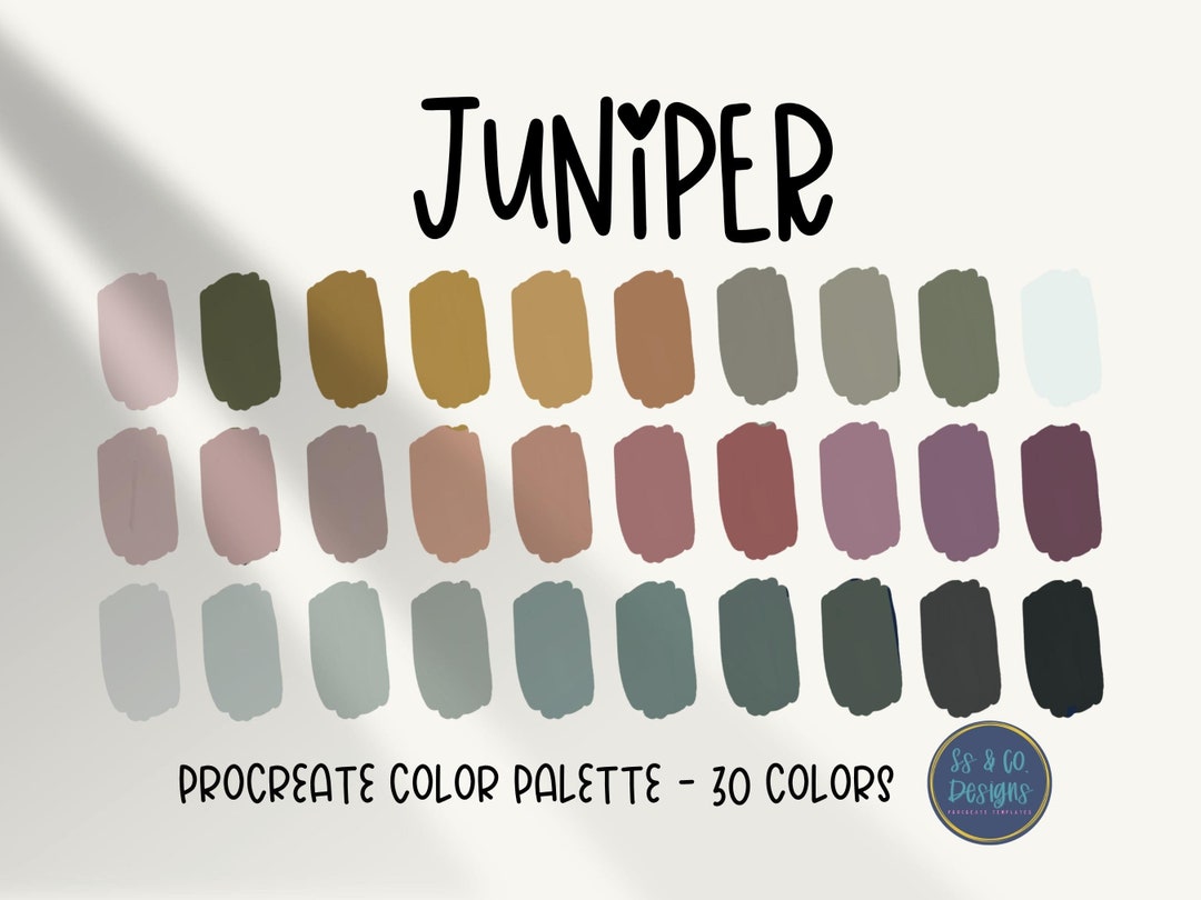 Juniper Procreate Color Palette - Etsy
