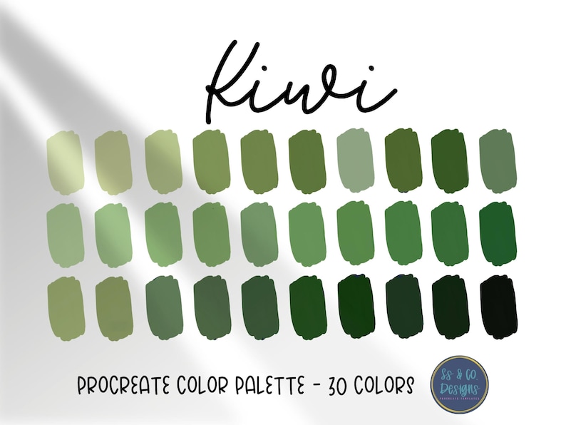 Kiwi Procreate Color Palette - Etsy