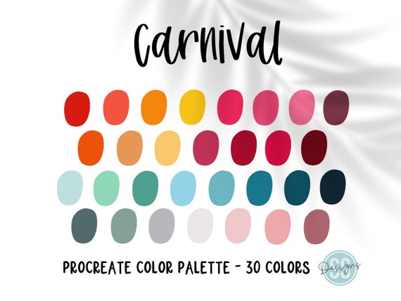 Carnival Procreate Color Palette - Etsy