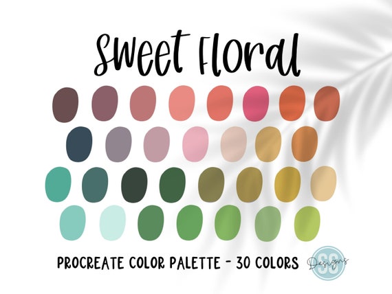 Sweet Floral Procreate Color Palette Etsy