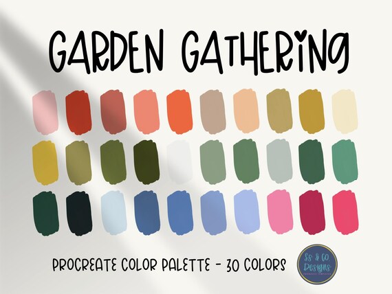 Garden Gathering Procreate Color Palette - Etsy