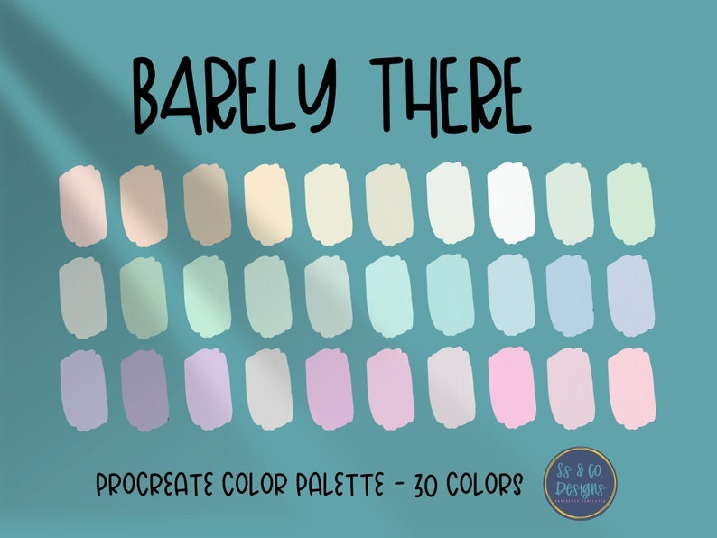 Barely There Procreate Color Palette - Etsy