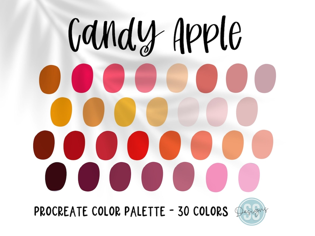 Candy Apple Procreate Color Palette - Etsy