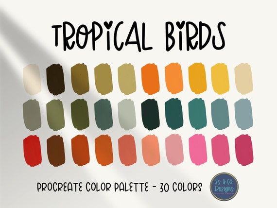 Tropical Birds Procreate Color Palette - Etsy
