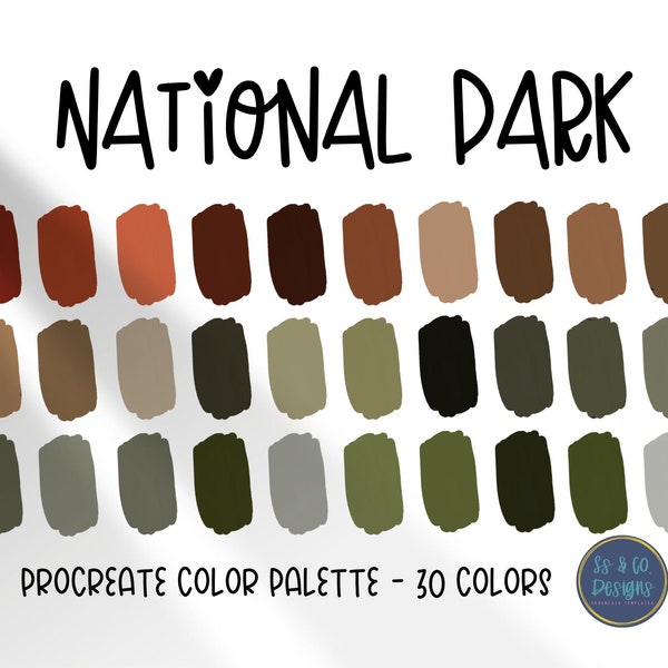 National Park Color Palette - Etsy
