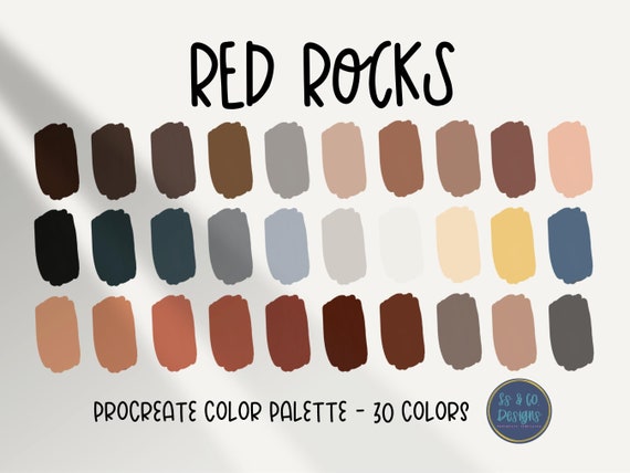 Red Rocks Procreate Color Palette - Etsy