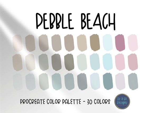 Pebble Beach Procreate Color Palette - Etsy