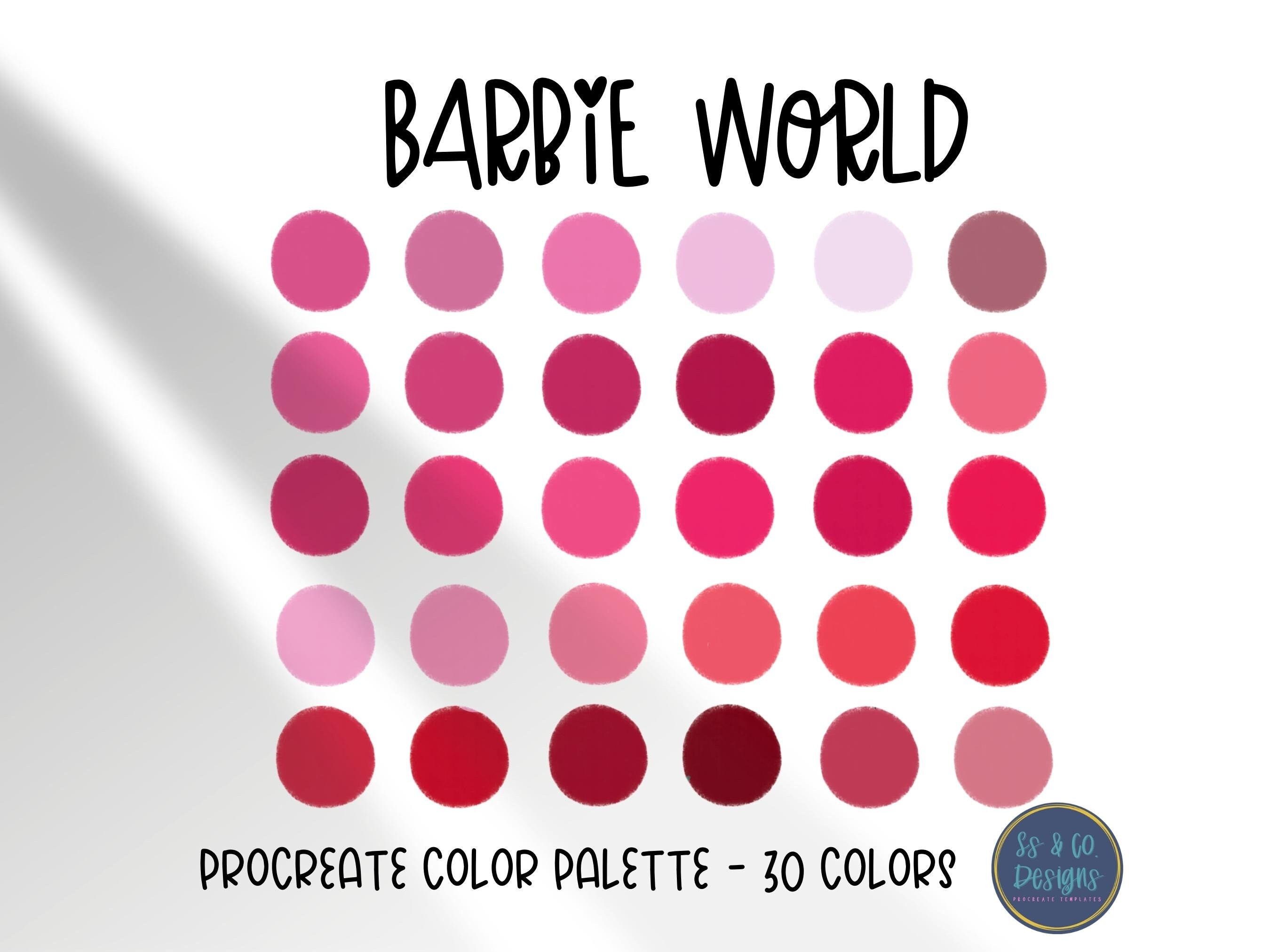 Barbie World Procreate Color Palette - Etsy