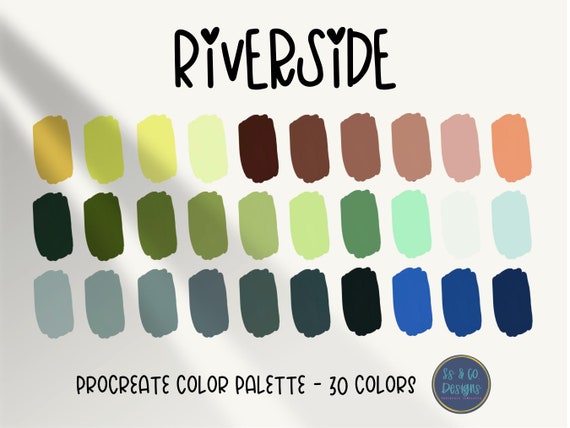 Riverside Procreate Color Palette - Etsy