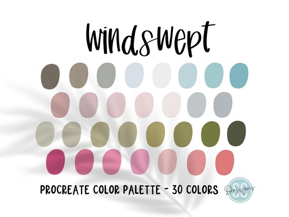 Windswept Procreate Color Palette - Etsy