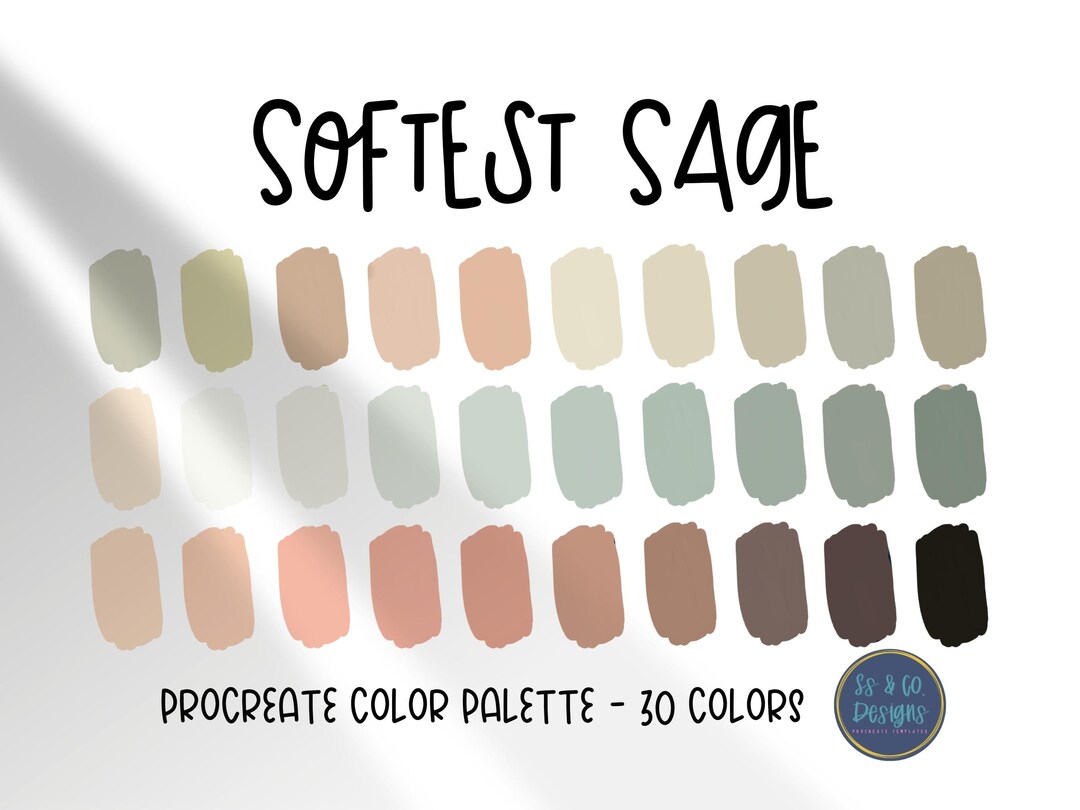 Softest Sage Procreate Color Palette - Etsy Softest Sage Procreate Color Palette - Etsy