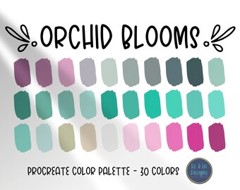 Thai Orchid Color Palette / Procreate Tool / Colour for Graphic Design ...