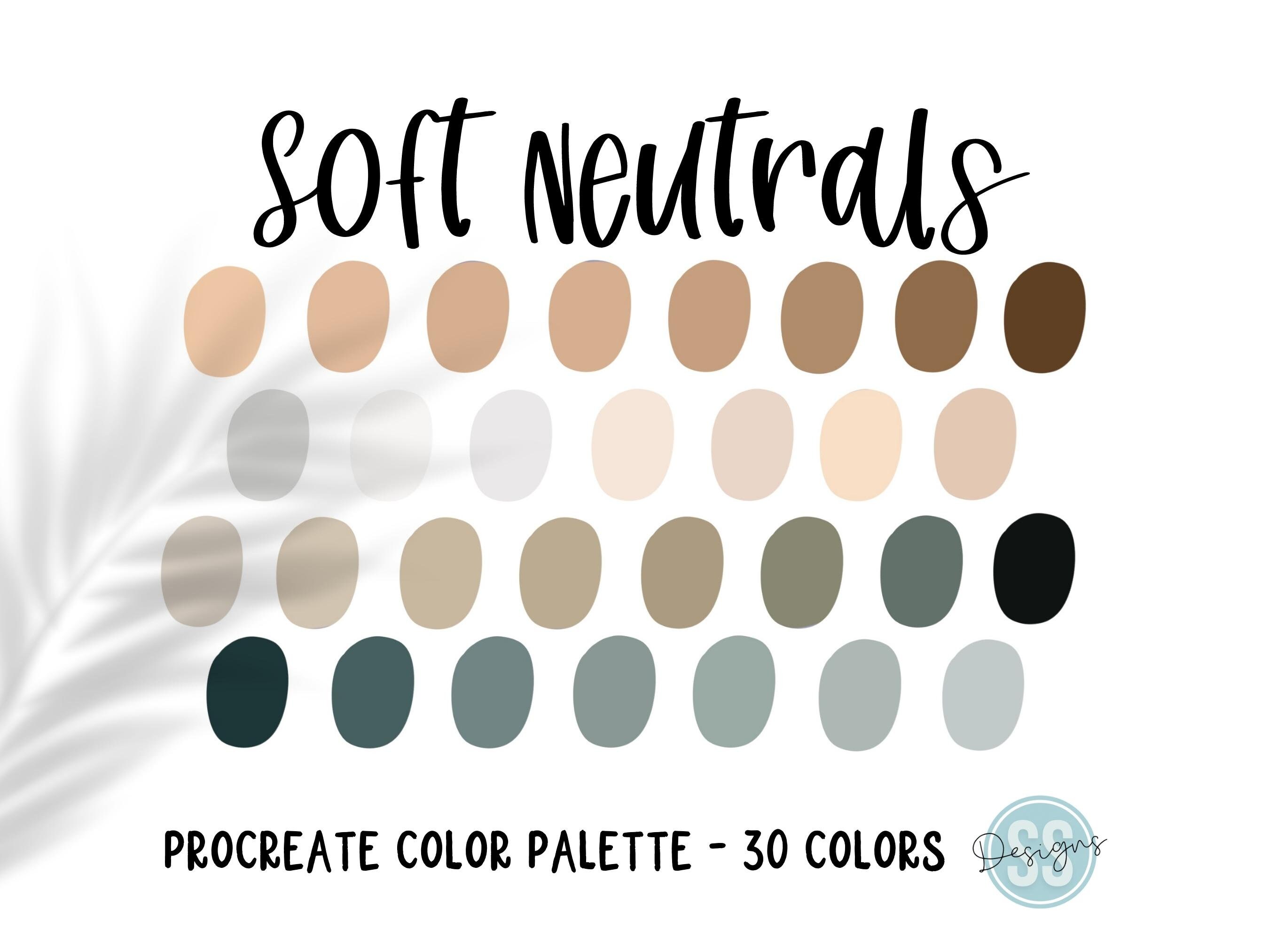 Soft Neutrals Procreate Color Palette Etsy