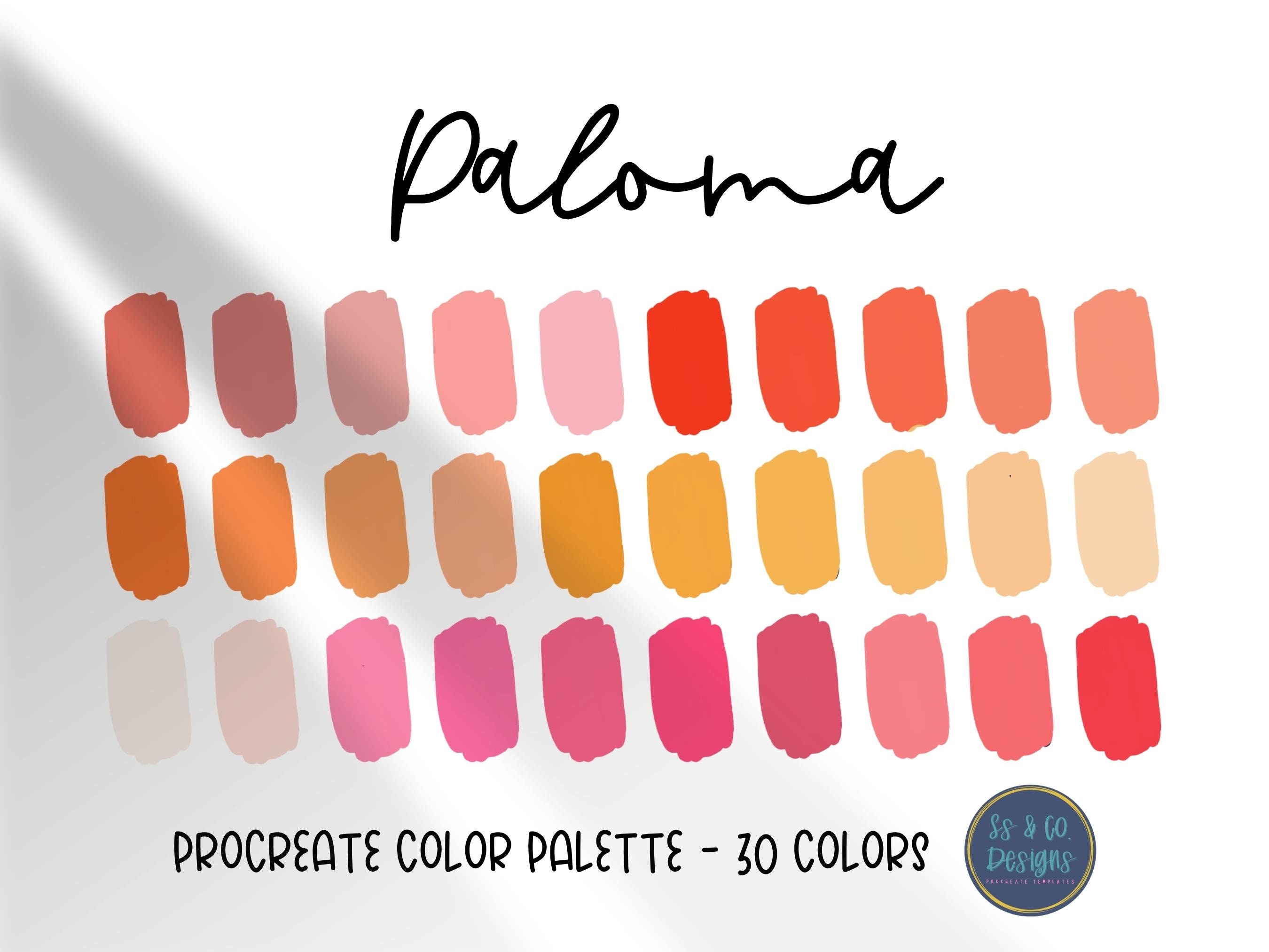 Paloma Procreate Color Palette - Etsy