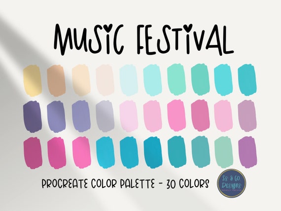 Music Festival Procreate Color Palette - Etsy