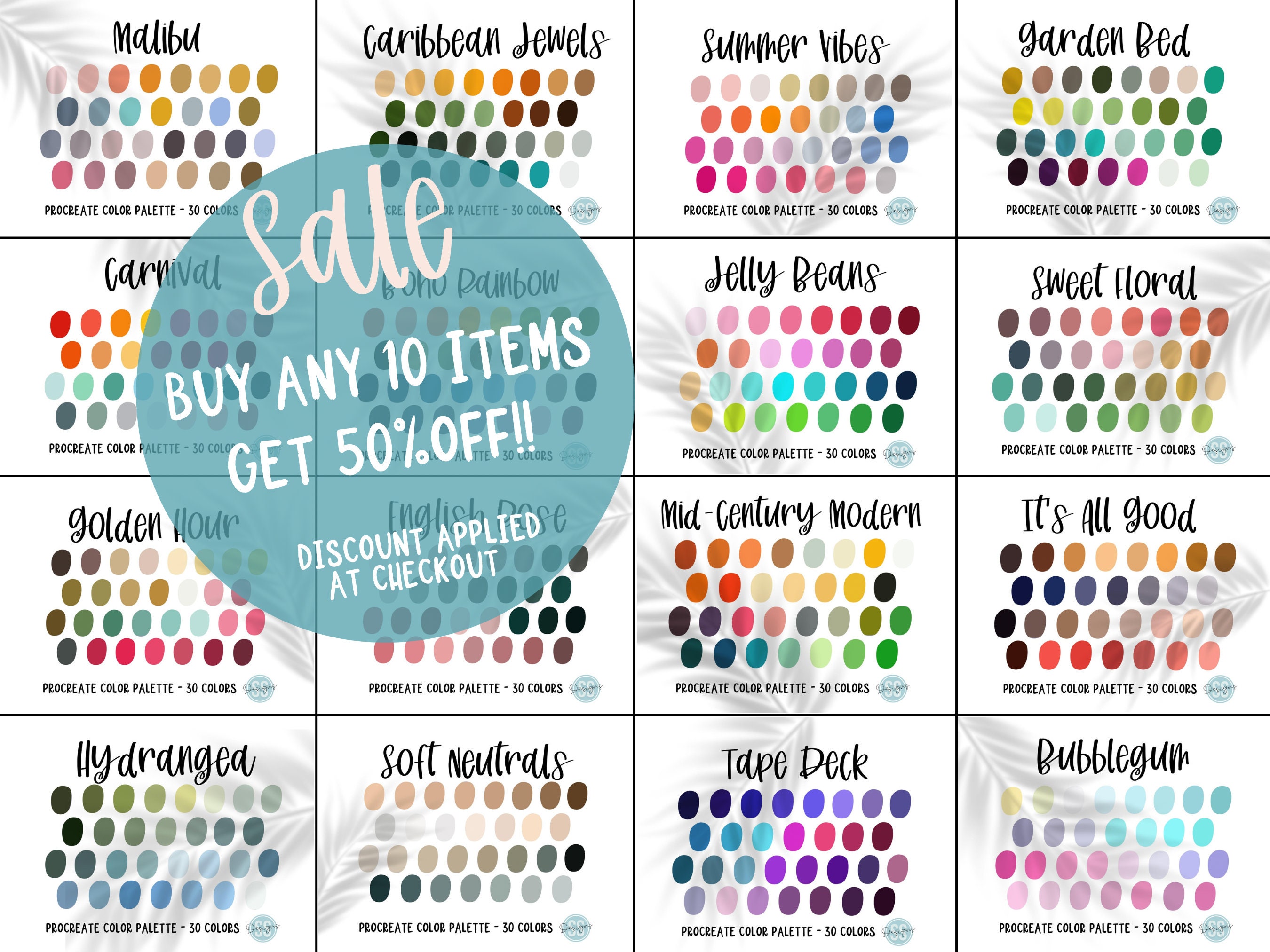 Paloma Procreate Color Palette - Etsy