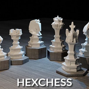 3d Printed Hex Chess Set - Etsy