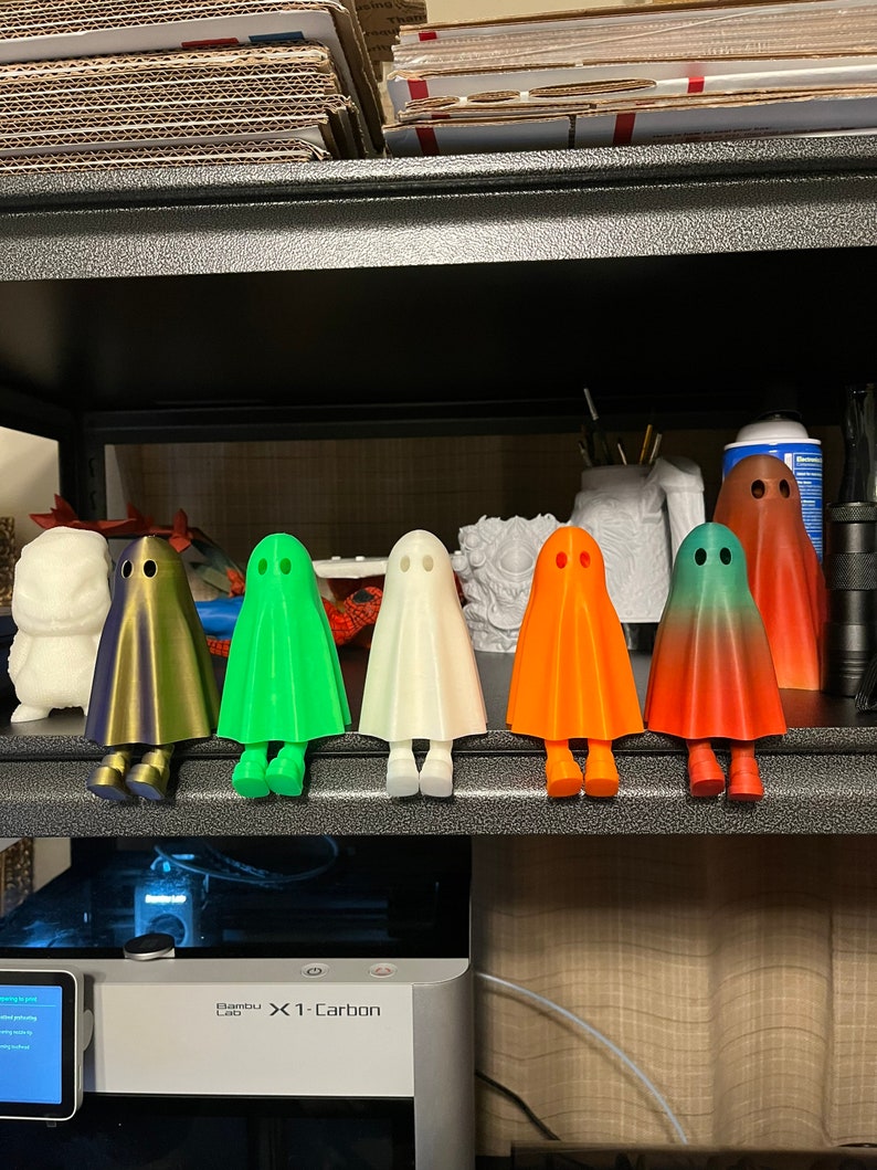 Cute Halloween Ghost With Feet 3D Printed Ghost Decoration / - Etsy