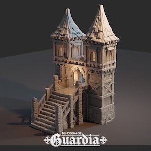 Kingdom of Guardia - 3D Printed Two Towers - 28mm Scale Fantasy Terrain ...