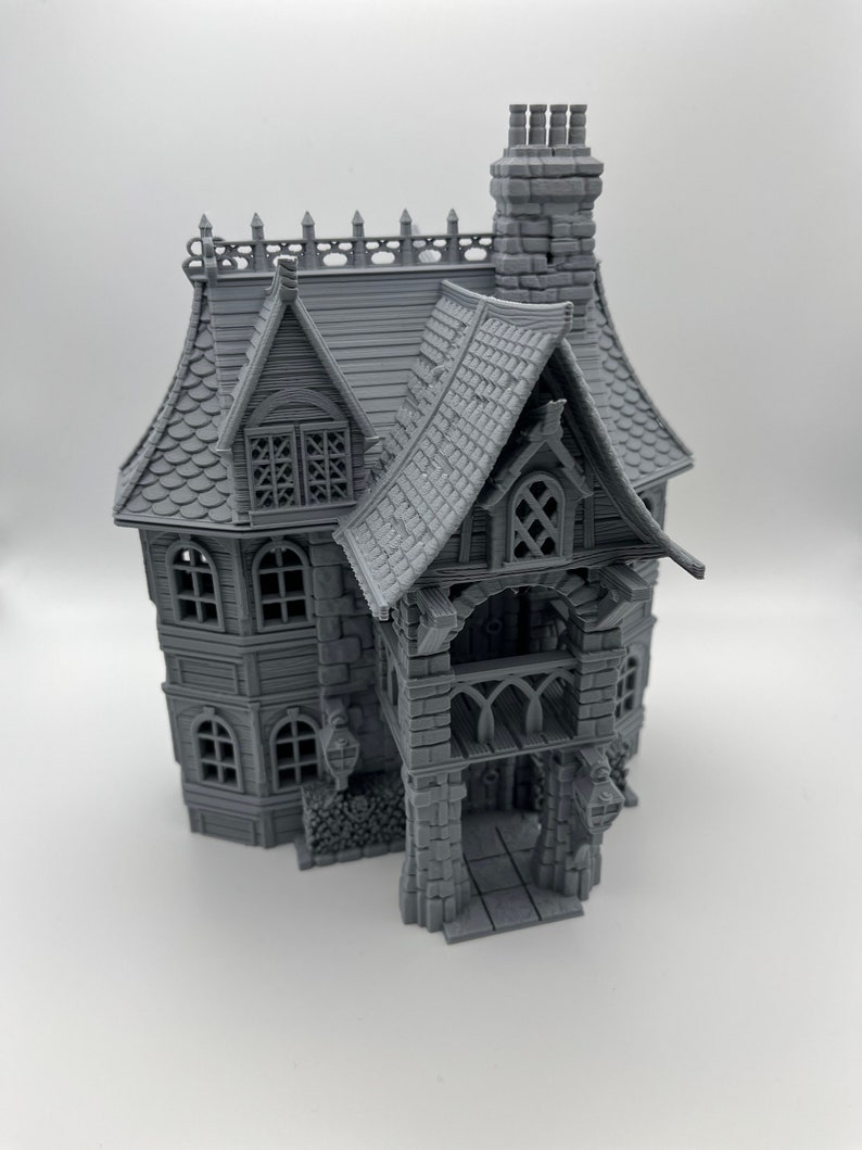 3D Printed Medieval Cherrybrook Manor: 28mm/32mm Scale Model for ...
