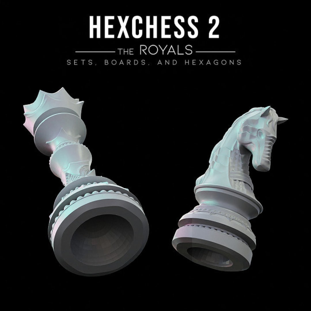 3D Printed Hexchess Set the Royals Socket Version - Etsy UK