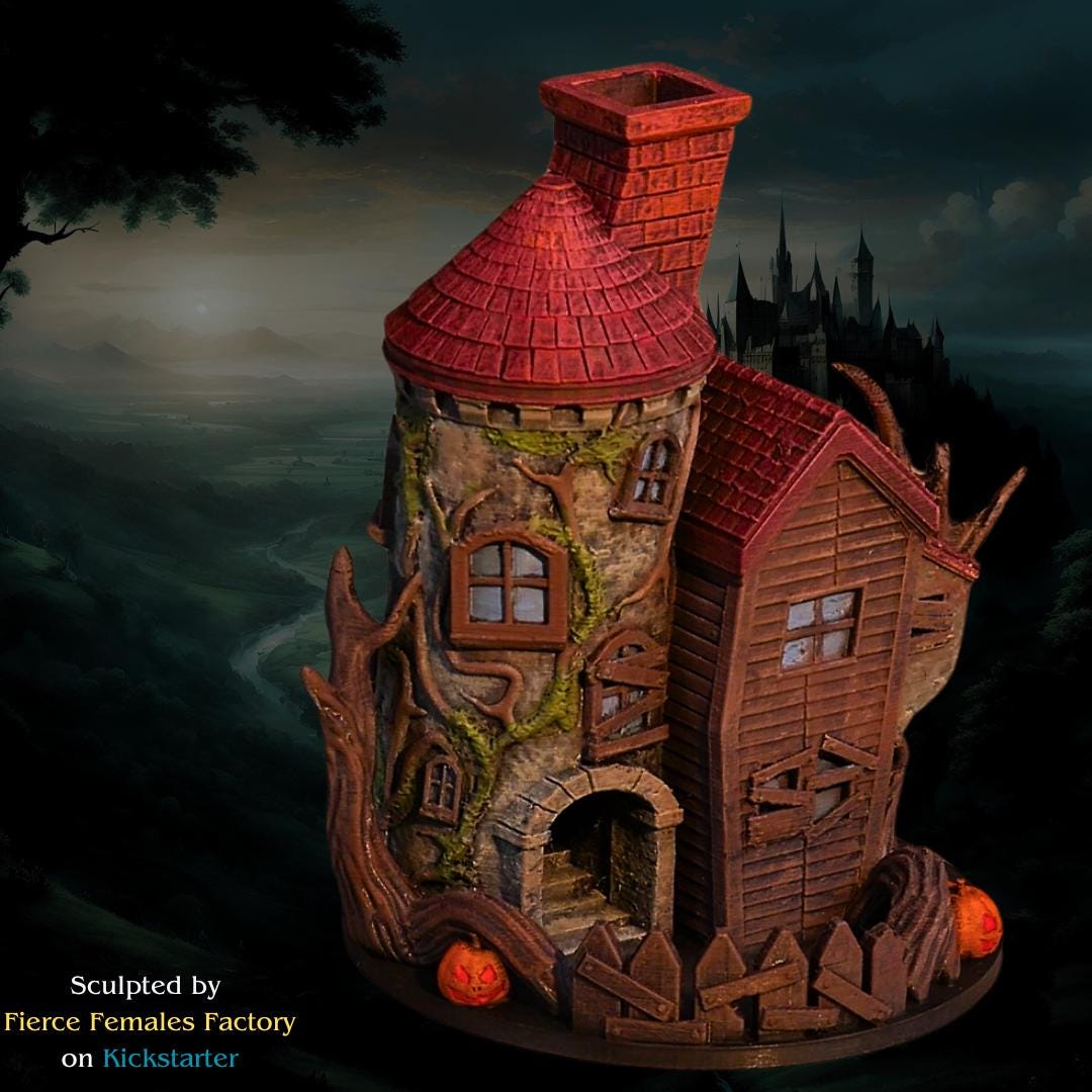 3D Printed Baba Yaga Dice Tower With Holder and Tray for Dnd ...