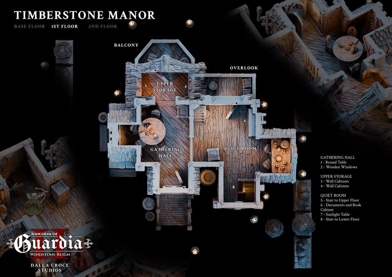 3D Printed Timberstone Manor: Kingdom of Guardia Terrain - 28mm DND ...