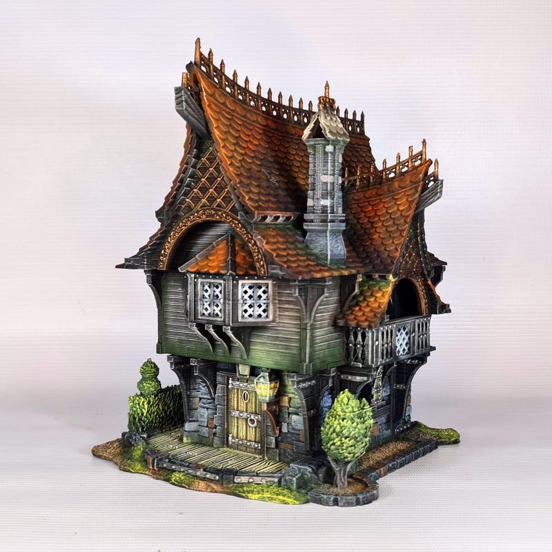 Dnd House Unpainted - Etsy
