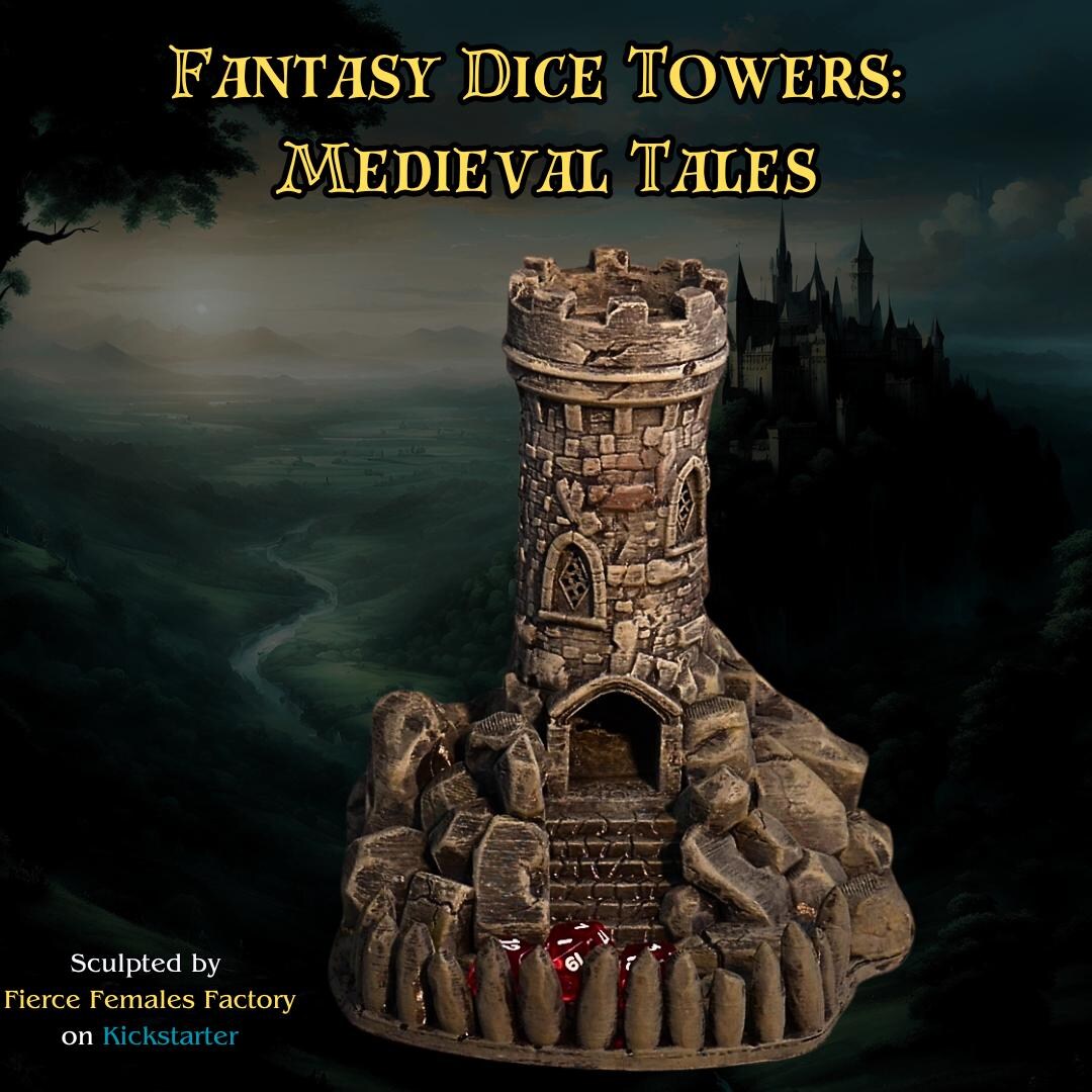 The Stone Tower – 3D Printed Dice Tower for Dnd, Ttrpgs, and Tabletop ...