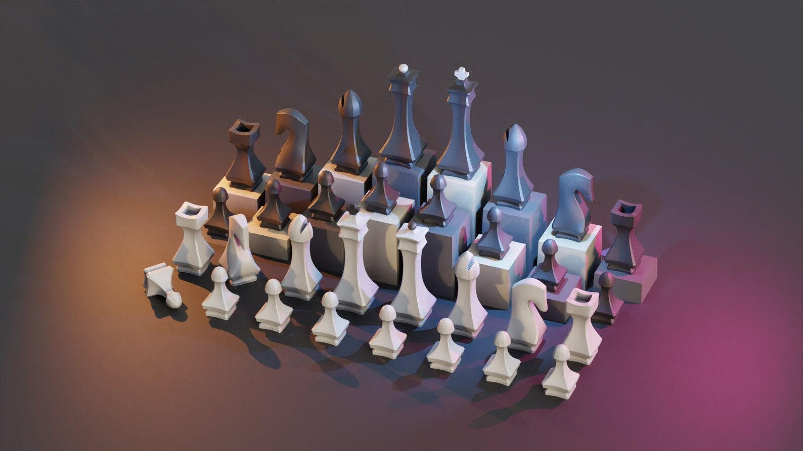 Chess Set, 3D Printed Hexchess, Lightweight Hobbyist Tabletop Chess ...