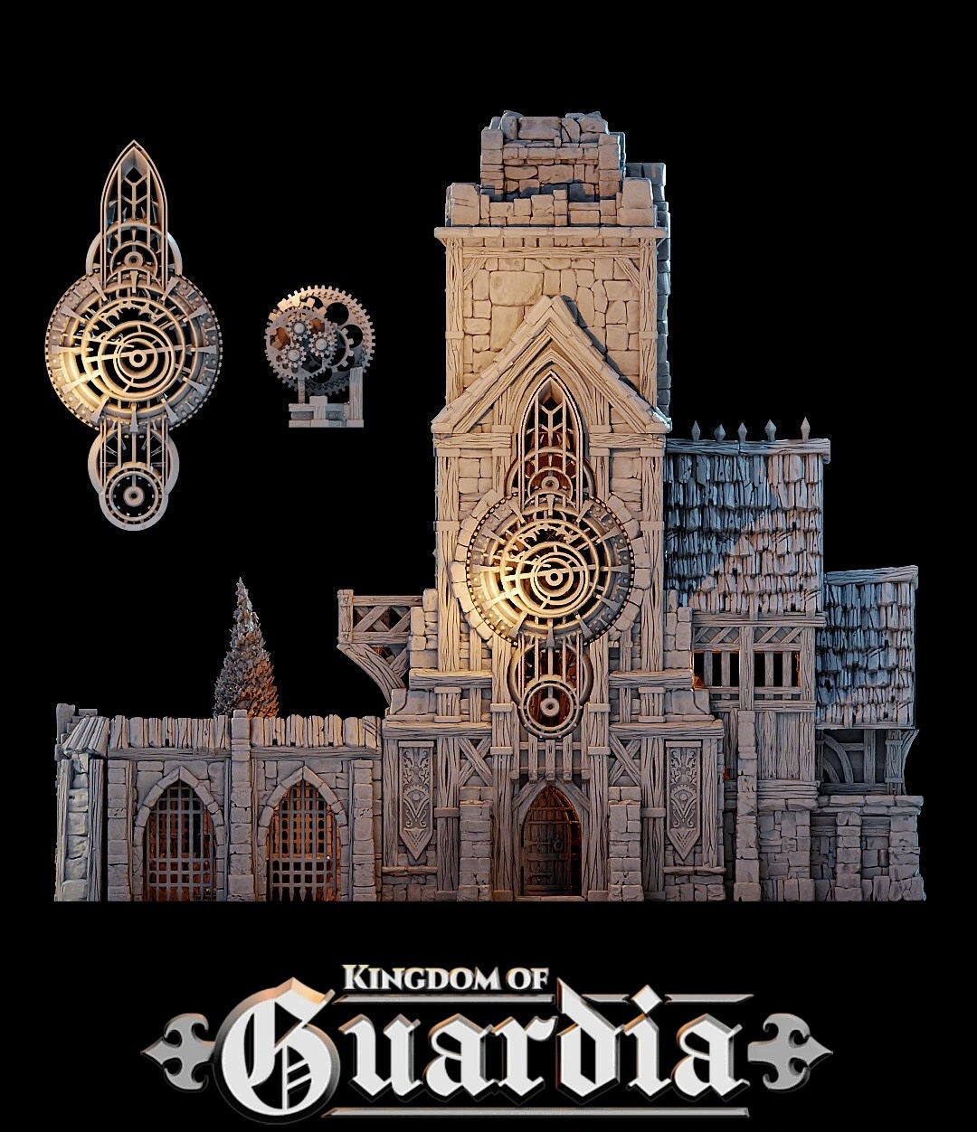 Kingdom of Guardia Clock Tower – 3D Printed RPG Scenery (28/32mm) - Etsy